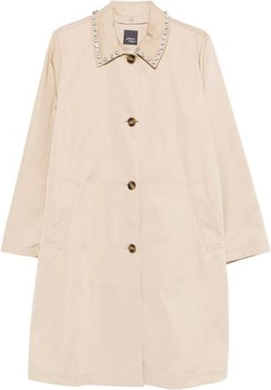 Marina Rinaldi Femme, Manteaux, Beige, Taille: 46 FR Single-Breasted Manteaux