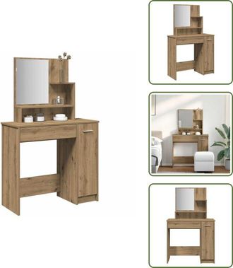 vidaXL VidaXL Schminktisch mit Spiegel Artisan-Eiche 86,5x35x136 cm