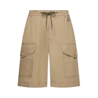 Moncler Cotton Poplin Cargo Shorts - - Shorts - Herren - Beige - M