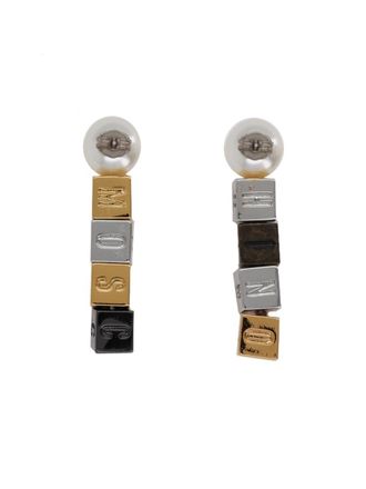 Moschino Pearl-Embellished Earrings - Silver