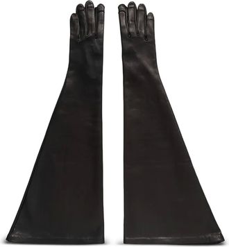 Rick Owens gants longs - Noir