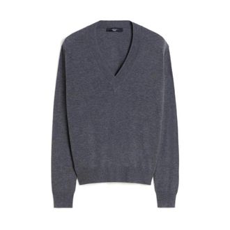 Max Mara Estremo V-neck Sweater - - Knitwear - Damen - Grau - XL