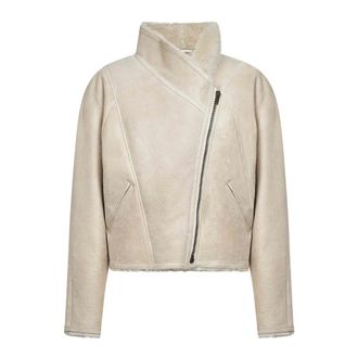 Isabel Marant Blondine Shearling Jacke - - Jackets - Damen - Beige - M