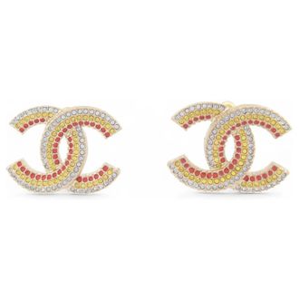 Chanel Ohrringe - NEUE CHANEL CC LOGO & MEHRFARBIGE STRASS-OHRRINGE - Gr. unisize - in Mehrfarbig - f&uuml;r Damen