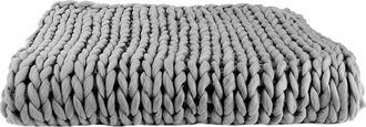 The Home Deco Factory Chunky Knit Throw, Grau, 120cm x 150cm