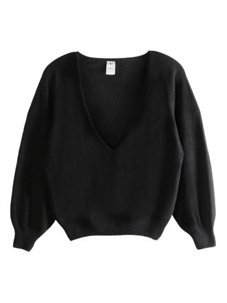 BASERANGE haut à col v - Noir