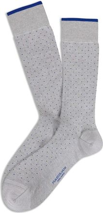 Marcoliani Kniehohe Socken mit Punktmuster - - Underwear - Herren - Beige - ONE SIZE