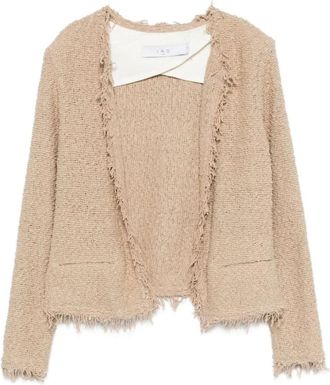 Iro Iro, Femme, Vestes, Beige, Taille: 40 FR Veste Boucl&eacute;e Textur&eacute;e