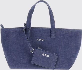 A.P.C. A. P.C. Sac &agrave; Main Femme couleur Bleu