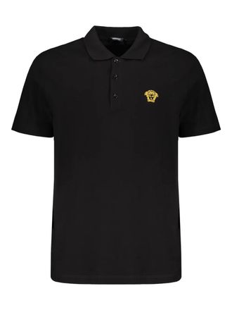 Versace polo en coton - Noir