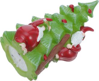 SOLUSTRE Weihnachtstischdekoration Aus Harz Beleuchteter Weihnachtsmann-Figur Als Mini-Weihnachtsbaum Für Weihnachtsfestregal Leuchtende Weihnachtsfigur Für We