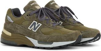 New Balance Unisex Made in USA 992 in Grün/Grau, Wildleder/Mesh, Größe 39.5