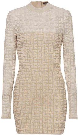 Balmain Kurzes Kleid - Beige