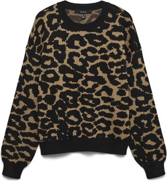 Vero Moda Vmsiljeanimal Ls O-NCK Pullover Ga Noos