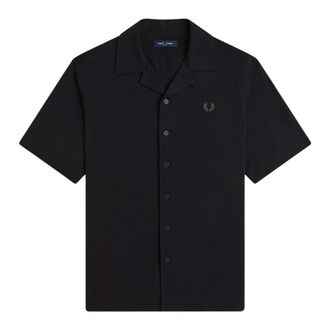 Fred Perry Short Sleeve Shirt - - Shirts - Herren - Schwarzk - L
