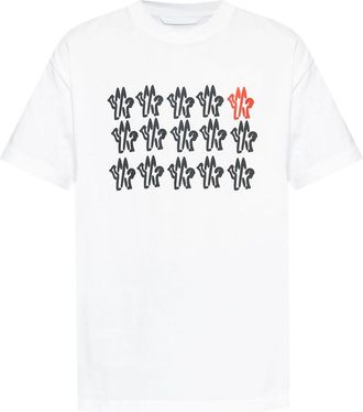 Moncler T-Shirt mit Logo-Print - Wei&szlig;