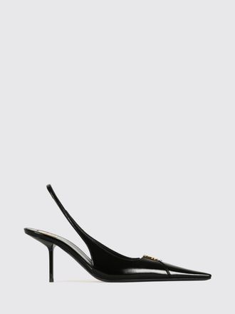Saint Laurent Escarpins slingback Babylone Breteuil en cuir bross&eacute; avec talon moyen
