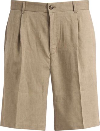 Les Deux Homme, Shorts, Vert, Taille: W33 Reece Pleated Slub Short