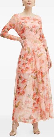 Fracomina floral long-sleeved maxi dress - Rosa