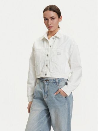 Tommy Jeans Jeansjacke DW0DW21979 Wei&szlig; Oversize