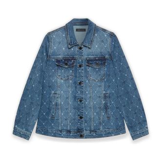 Fiorella Rubino Denimjacke mit Print und Herzen - - Jackets - Damen - Blau - 4XL