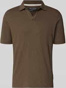 Marc O'Polo Regular Fit Poloshirt aus Baumwoll-Leinen-Mix