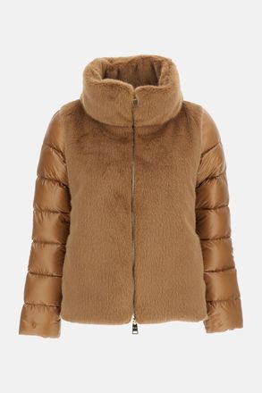 Herno Daunenjacke Mit Hohem Kragen Und Kunstpelz