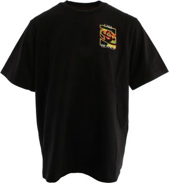 Casablanca Homme, Tops, Noir, Taille: 2XL Heat Map T-shirt