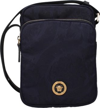Versace Hommess Sacs &agrave; bandouli&egrave;re Tissu Bleu/Bleu Marine