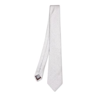 Canali Seide und Leinen. Helles Silber - - Accessories - Herren - Grau - ONE SIZE