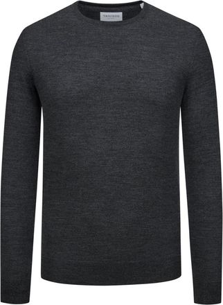 Tom Rusborg Leichter Rundhalspullover aus maschinenwaschbarer Merinowolle in