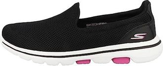 Skechers Go Walk 5 Baskets Femme Black Textile/trim Hot Pink 35 EU