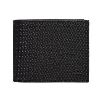 Lacoste Kleine Chantaco Billfold aus Piqu&eacute;-Leder - - Accessories - unisex - Schwarzk - ONE SIZE