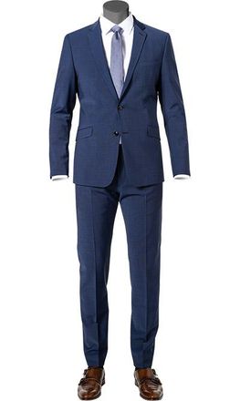 Strellson Herren Anzug blau meliert Slim Fit