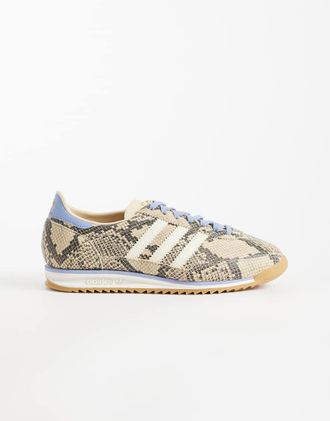 adidas Originals SL 72 baskets &agrave; imprim&eacute; serpent et bleu