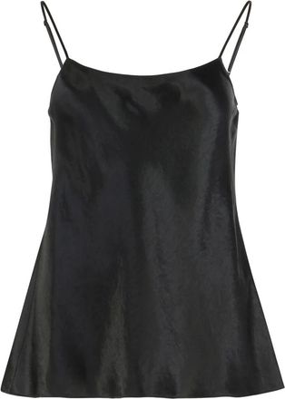 Vince Femme, Tops, Noir, Taille: 42 FR Satin Cami