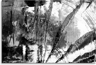 Paul Sinus Art Sinus Art Abstrakt 860-120x80cm SCHWARZ-Weiss Bilder - Wandbild Kunstdruck in XXL Format - Fertig Aufgespannt - TOP - Leinwand - Wand Bild - Kunst Bil