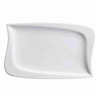 Domestic Platte La Musica, Porzellan, Weiß, 27.5 x 18 x 2 cm