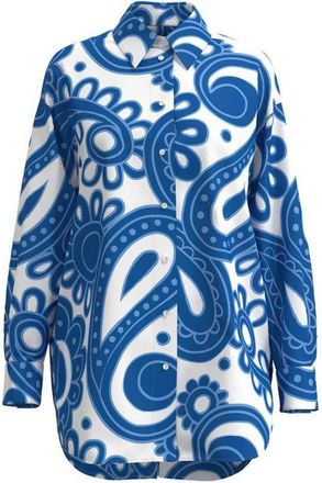 Seidensticker Longbluse Schwarze Rose Langarm Kragen Paisley