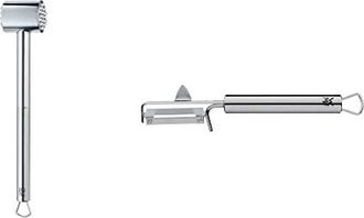WMF Profi Plus Fleischhammer 25 cm, spülmaschinengeeignet & Profi Plus Kartoffelschäler Pendelklinge 19 cm, Pendelschäler einschneidig, Gemüseschäler, Cro