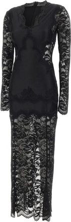 Paco Rabanne Femme, Robes, Noir, Taille: 36 FR Long lace dress