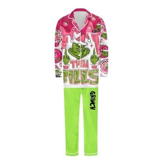 Generic Le Grinch Pyjama Noel Famille De Grinch Costume Femme Noël Vetement Enfant Assorti Deguisement Adulte Hiver Coton The Pull Couple Garcon Ensembles Cha