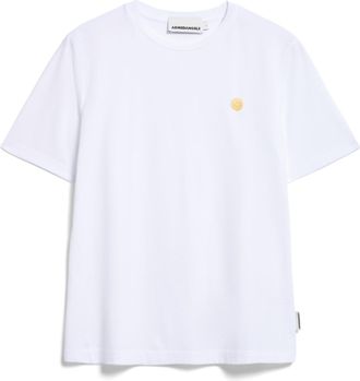 Armedangels Damen T-Shirt aus Bio-Baumwolle LUALAA Icons Regular Fit White-Yellow