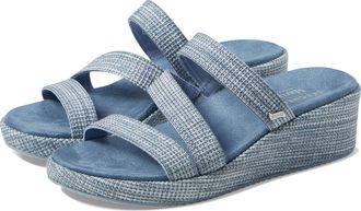 Skechers Damen Martha Stewart Arch Fit Beverlee-Morningside Keilsandale, Blau, 40 EU