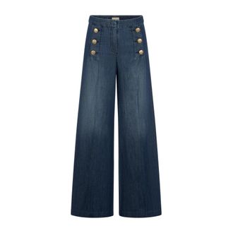 Seductive Sommer Wide Leg Jeans - - Jeans - Damen - Blau - M