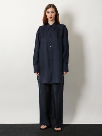 R&oacute;he Womens Silk Shirt Blue