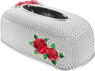 BESTONZON Vintage Tissue Box Mit Rosendesign Dekorativer Serviettenhalter Für Büro Auto Und Hotelräume Hochwertige Aufbewahrungslösung Für Taschentücher