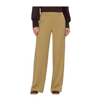 Object Wide Hosen - - Trousers - Damen - Braun - S