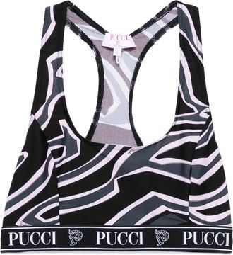 Pucci racer-neck print bra - Noir