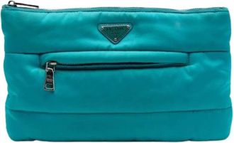 Prada Pochette Vintage en Nylon Pre-owned - Femme - Pre-owned - Bleu - Taille: ONE Size